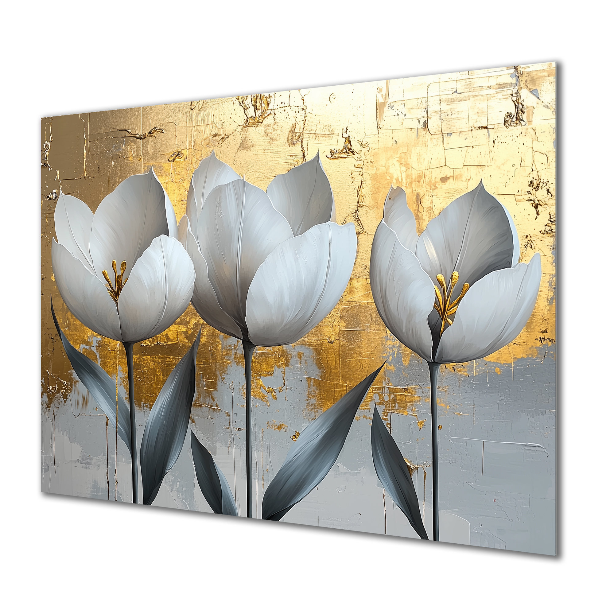 Ivy Bronx Golden Tulips Pure Form Of Blossoms - Tulips Metal Prints ...