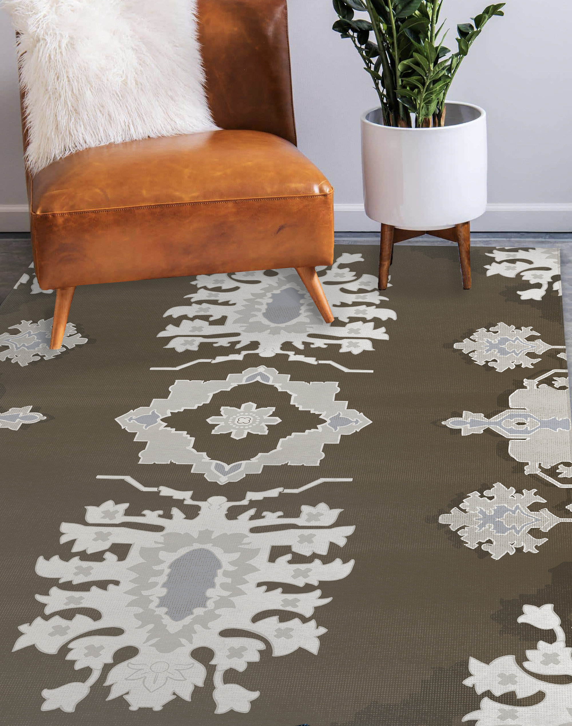 Alcott Hill® Geometric Machine Made Power Loom Synthetic Area Rug in ...