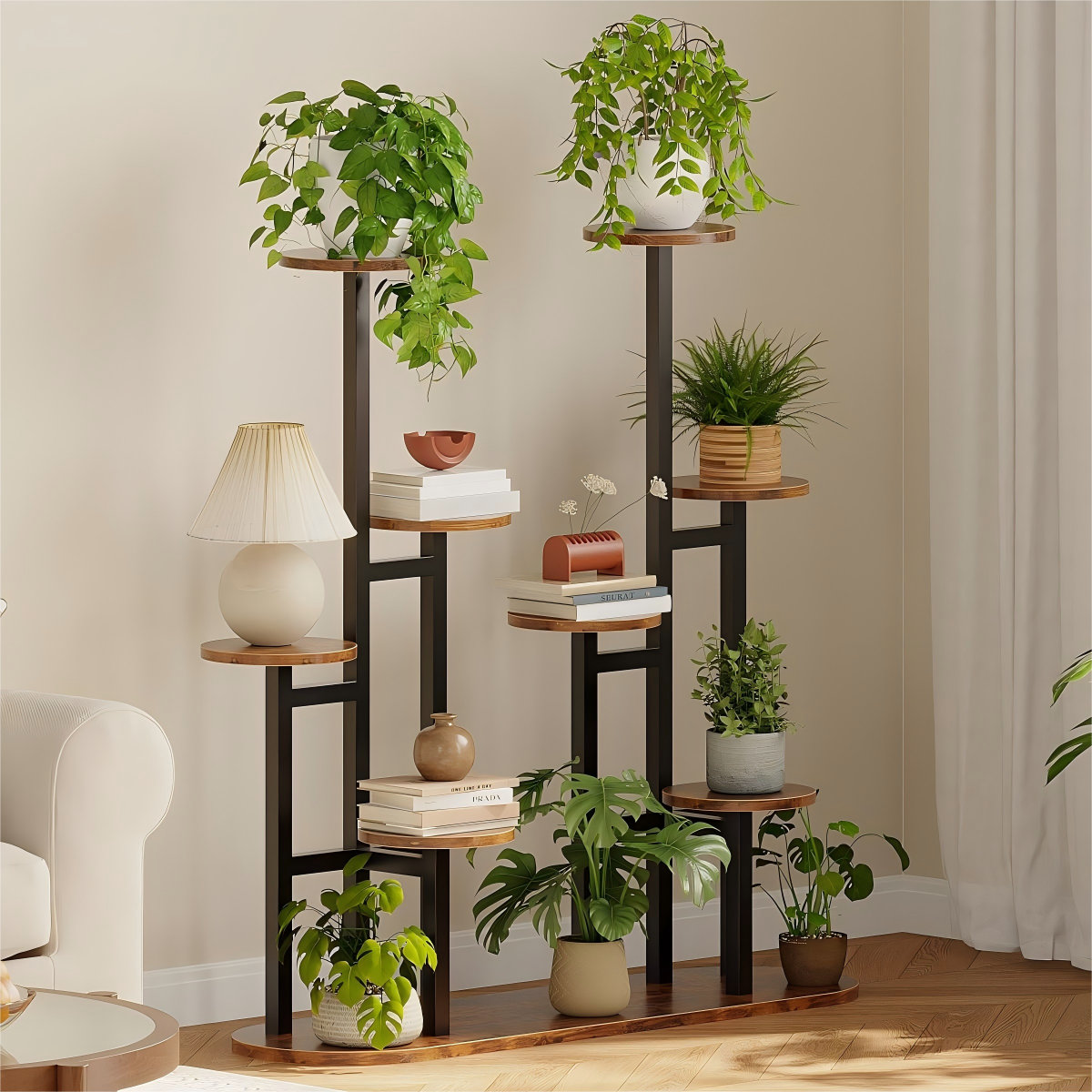 17 Stories 8-Tier Plant Stand Indoor, Multi-Layered Flower Pot Display ...