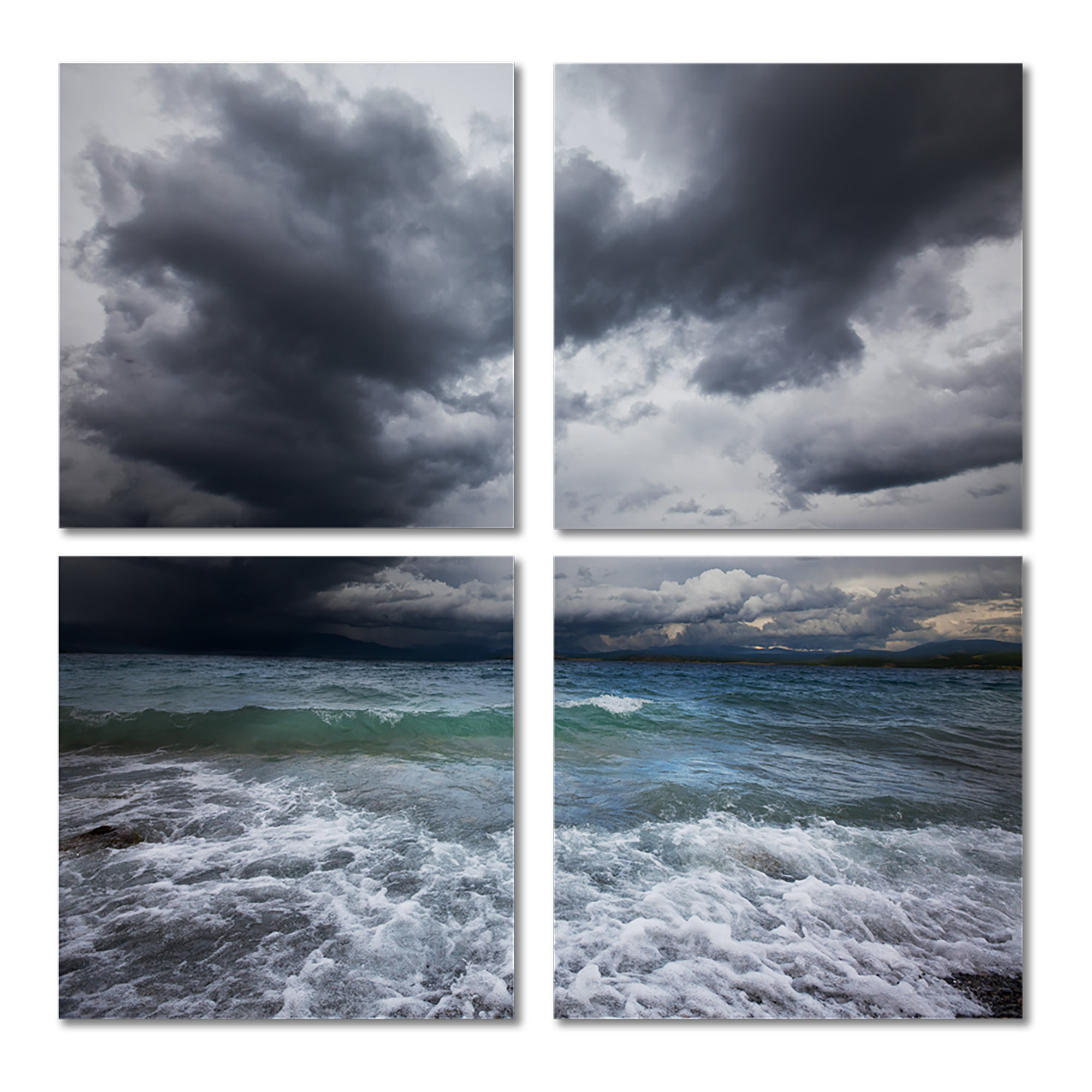 Rosecliff Heights Troubled Sea Under Stormy Sky - Sea & Shore Canvas ...