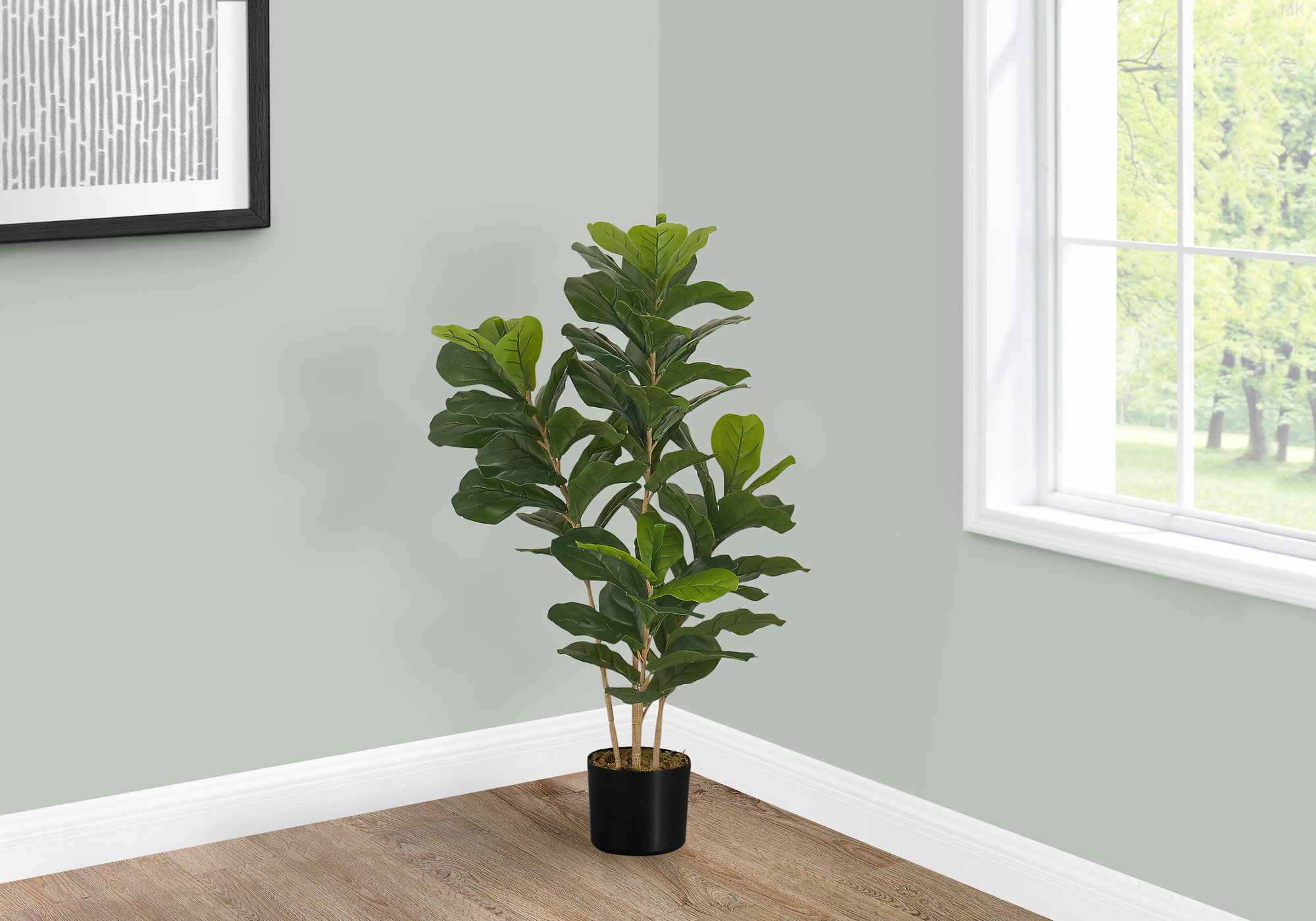 Latitude Run® Artificial Plant, 41" Tall, Fiddle Tree, Indoor, Faux ...