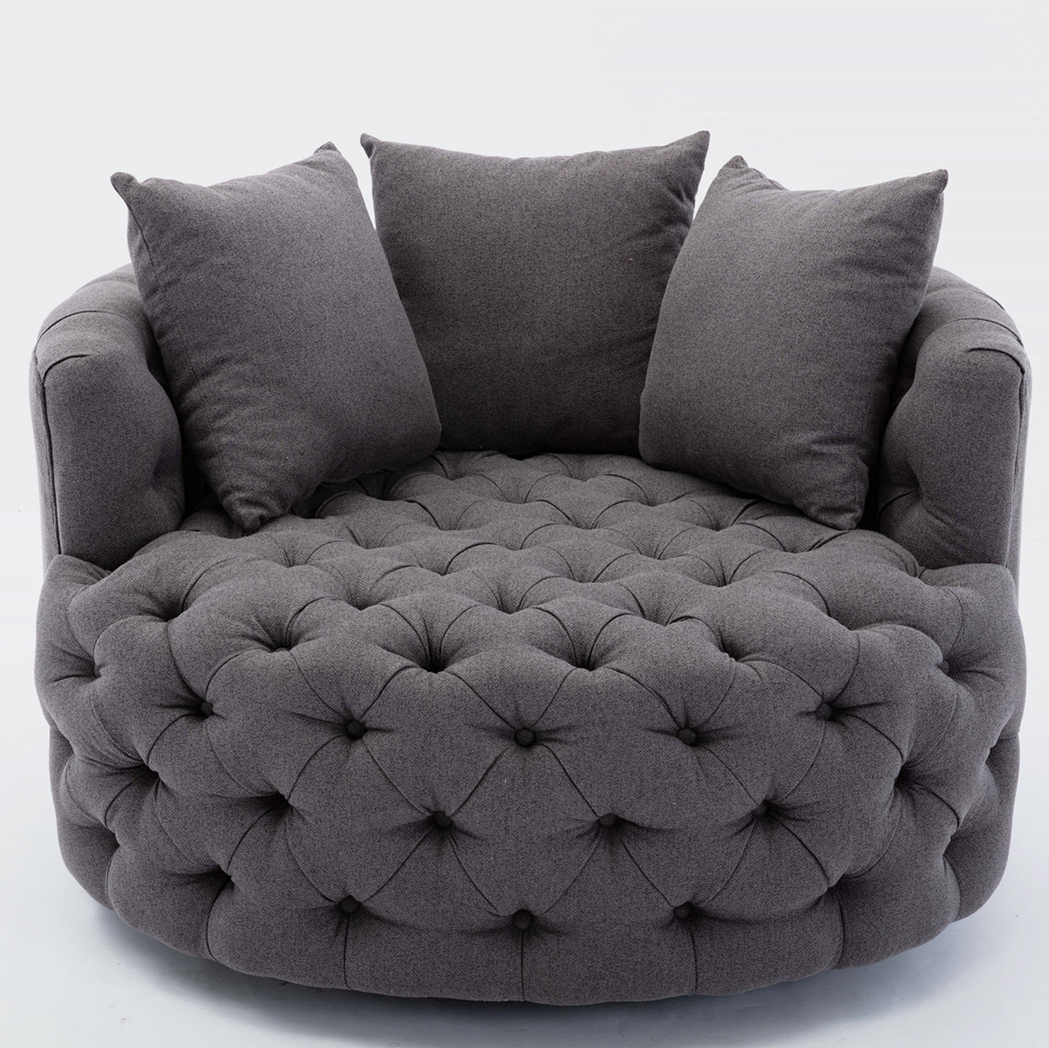Wildon Home® Taneysha 42.9'' Wide Tufted Swivel Barrel Chair | Wayfair