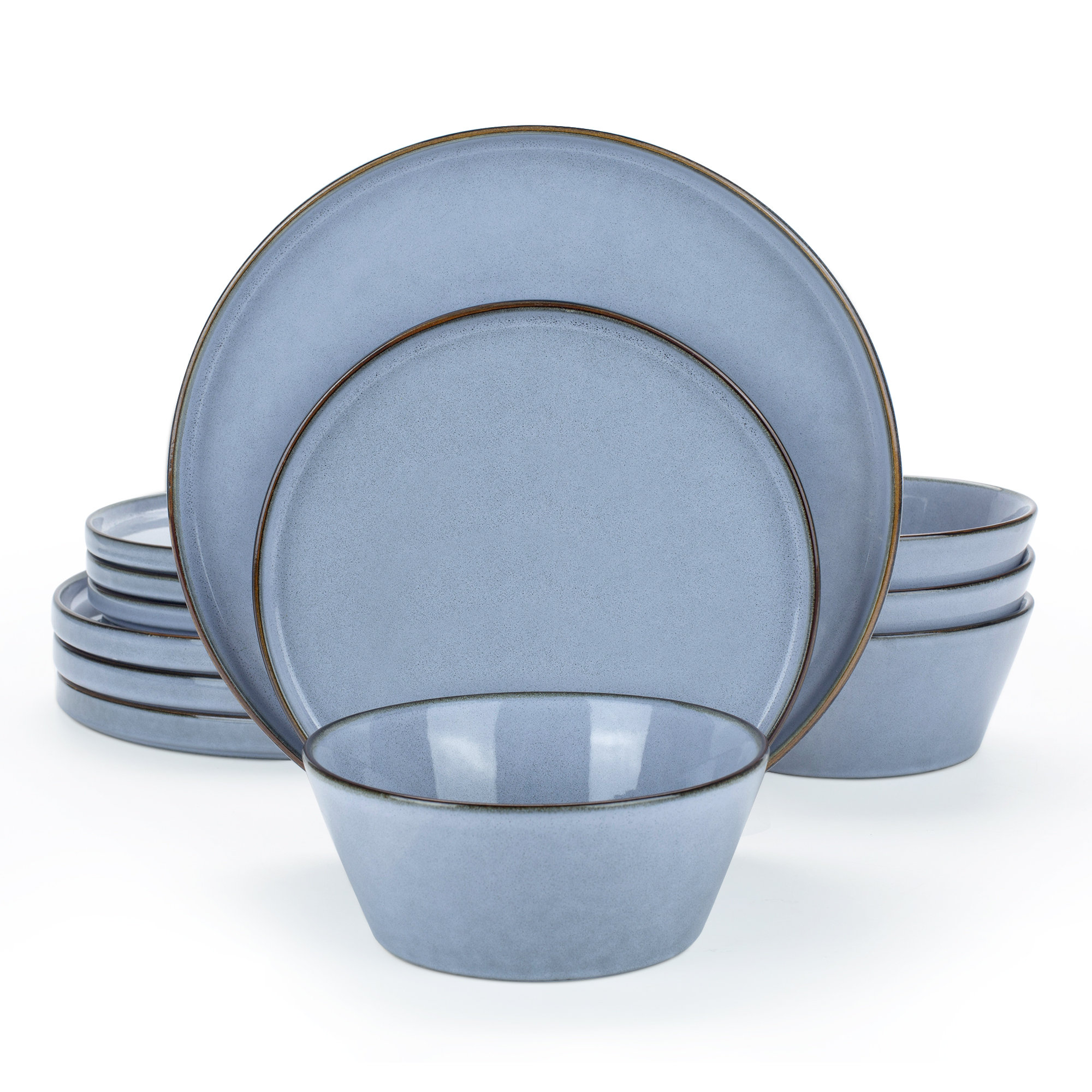 Famiware 12 Piece Plates and Bowls Sets, Dinnerware Sets & Reviews ...
