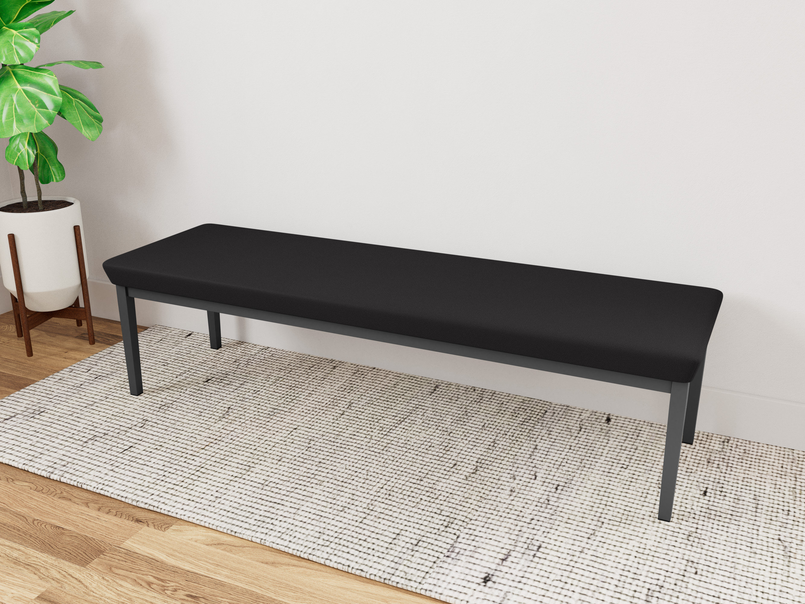 Lesro Lenox Steel Waiting Reception 3 Seat Bench Metal Frame | Wayfair