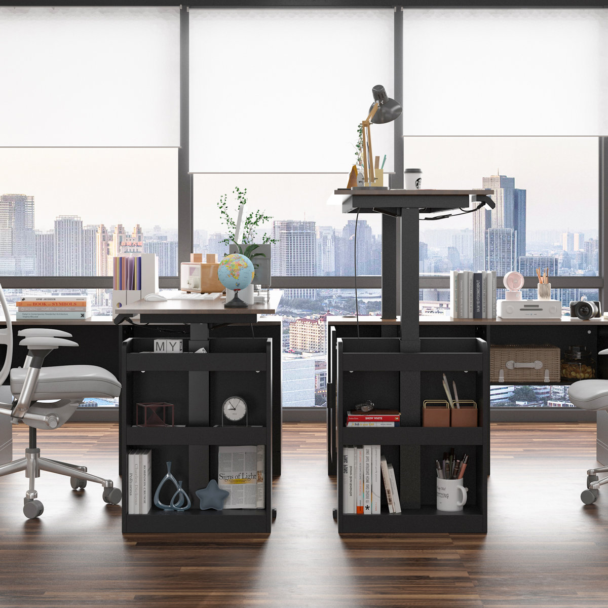Latitude Run® Churubusco Ergonomic Home Office Sit Stand Up Desk With ...