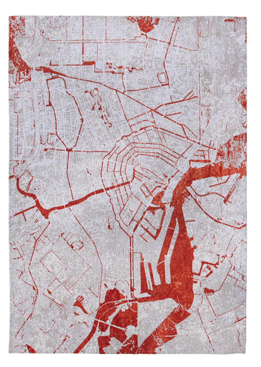 HomeRoots 9' X 13' Red and White Abstract Non Skid Area Rug | Wayfair