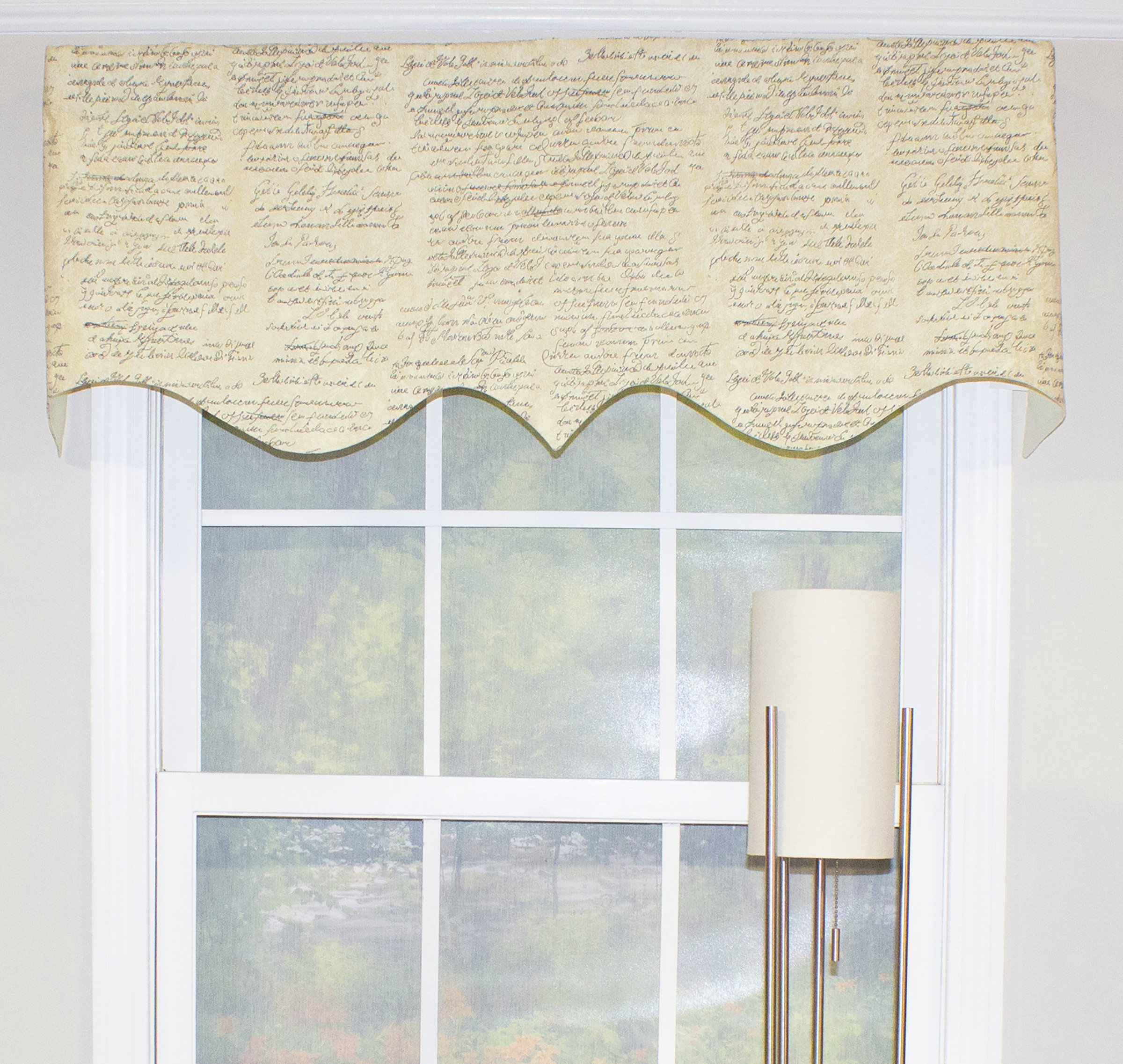 One Allium Way Azriel Cursive 50" Window Valance - Wayfair Canada