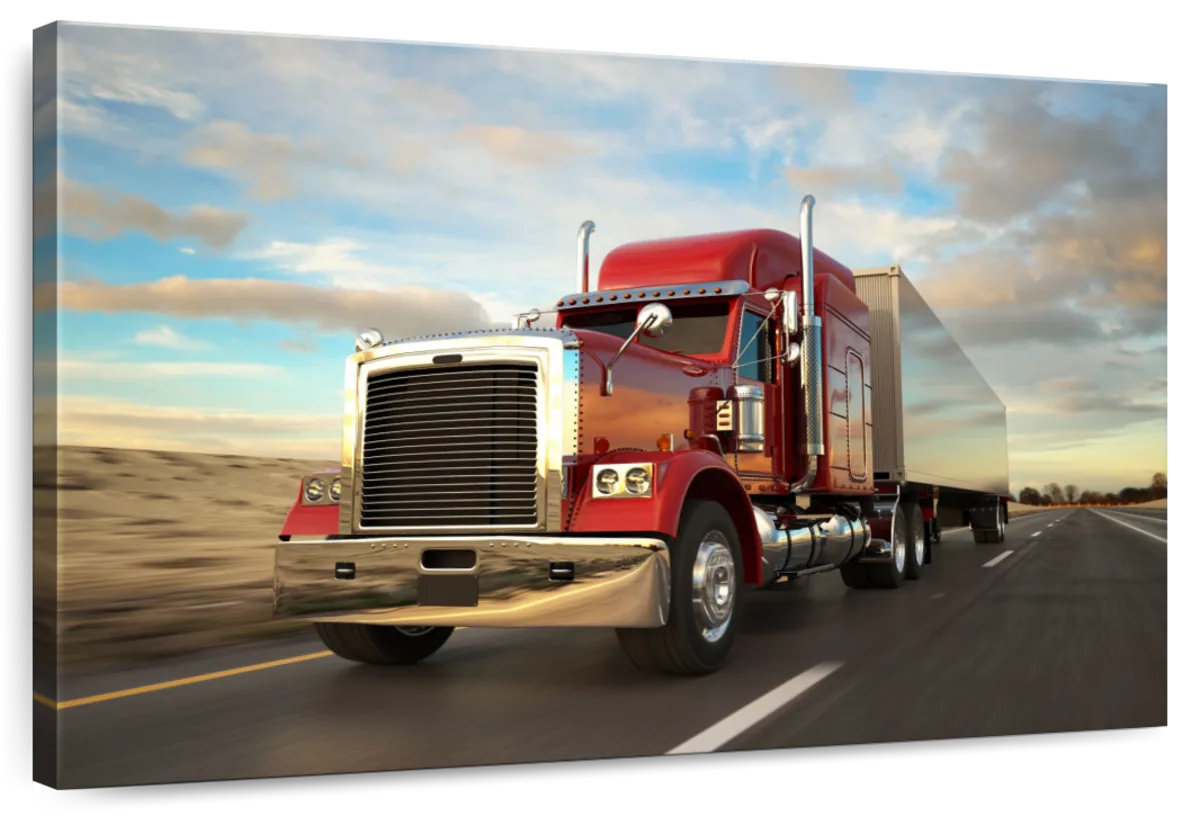 Elephant Stock Red Cargo Truck At Sunset | Wayfair