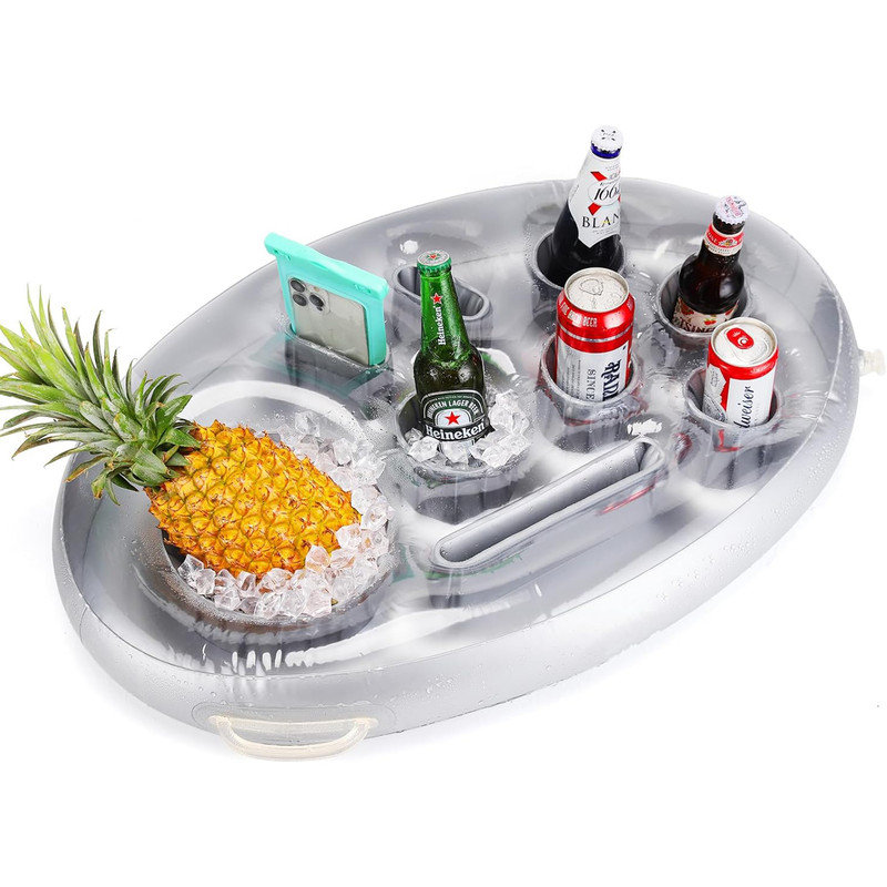 Priyet Silver Swimming Pool Inflatable Float Drink Holder for Pool ...
