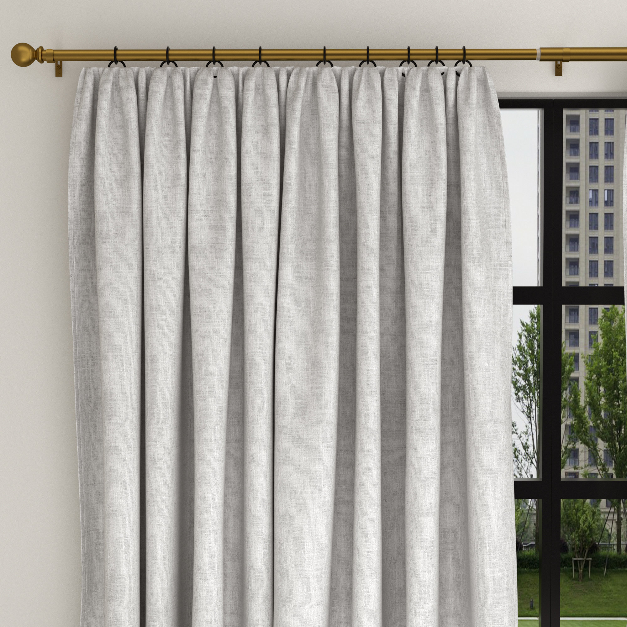 Red Barrel Studio Articia Adjustable 1" Single Curtain Rod & Reviews ...