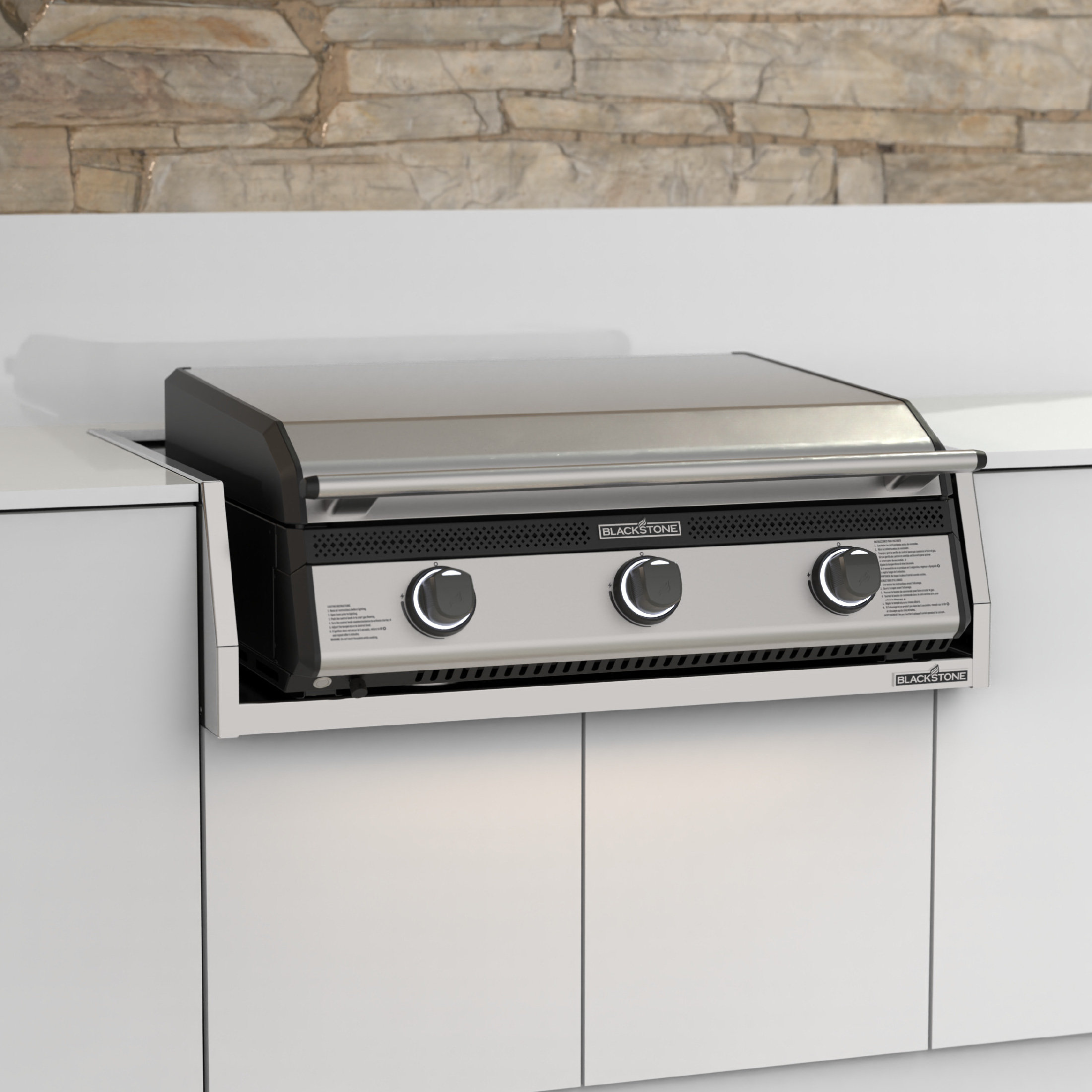 Blackstone 28" Deep Kitchen Griddle In Stainless Steel With Stainless ...