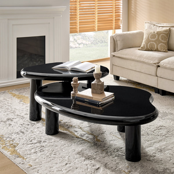 Ivy Bronx Sandown Modern Asymmetric Cloud Nesting Coffee Table ...