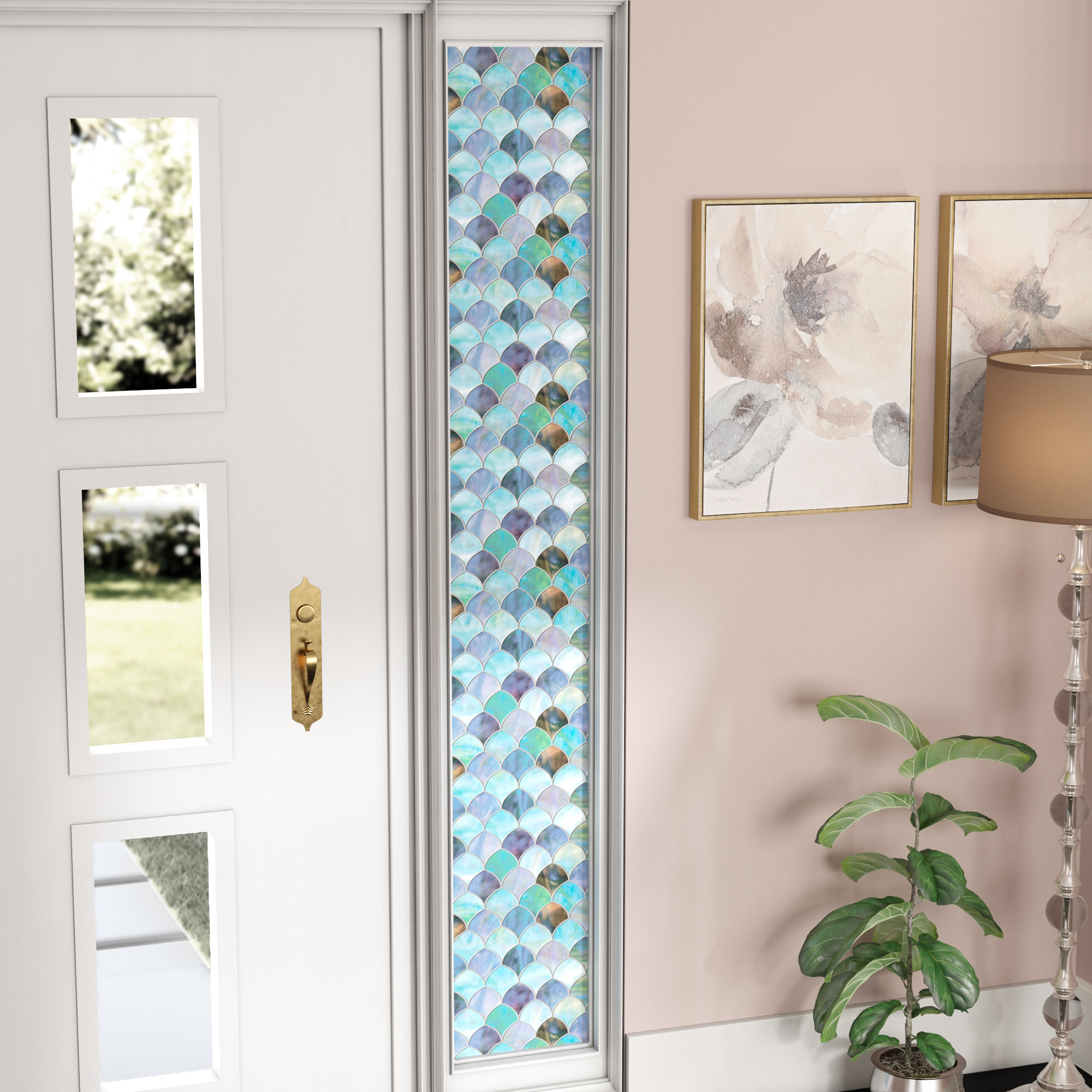 Willa Arlo™ Interiors Fredrika Peacock Sidelight Window Decals ...