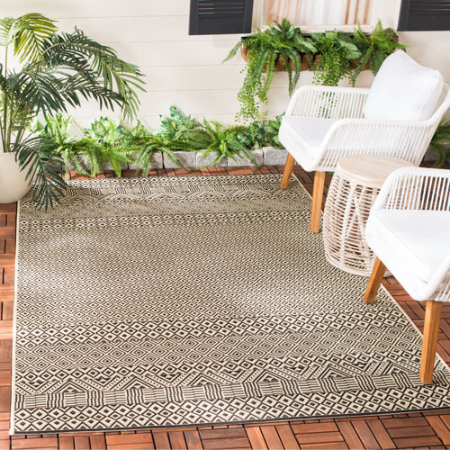 4' x 6' Black Outdoor Rugs You'll Love | Wayfair