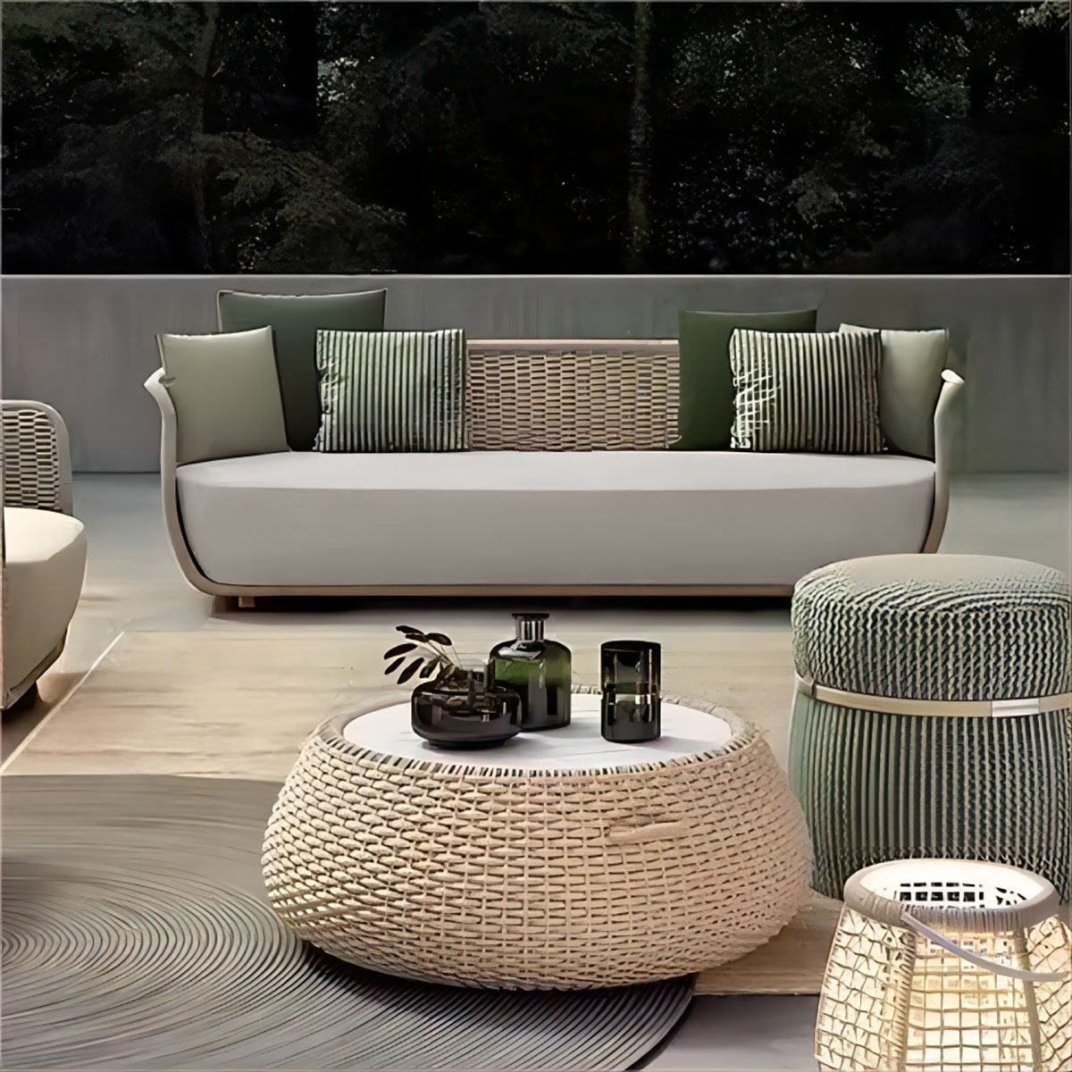 Recon Furniture 82.68'' Wide Outdoor Teak Rectangle Patio Sofa with ...