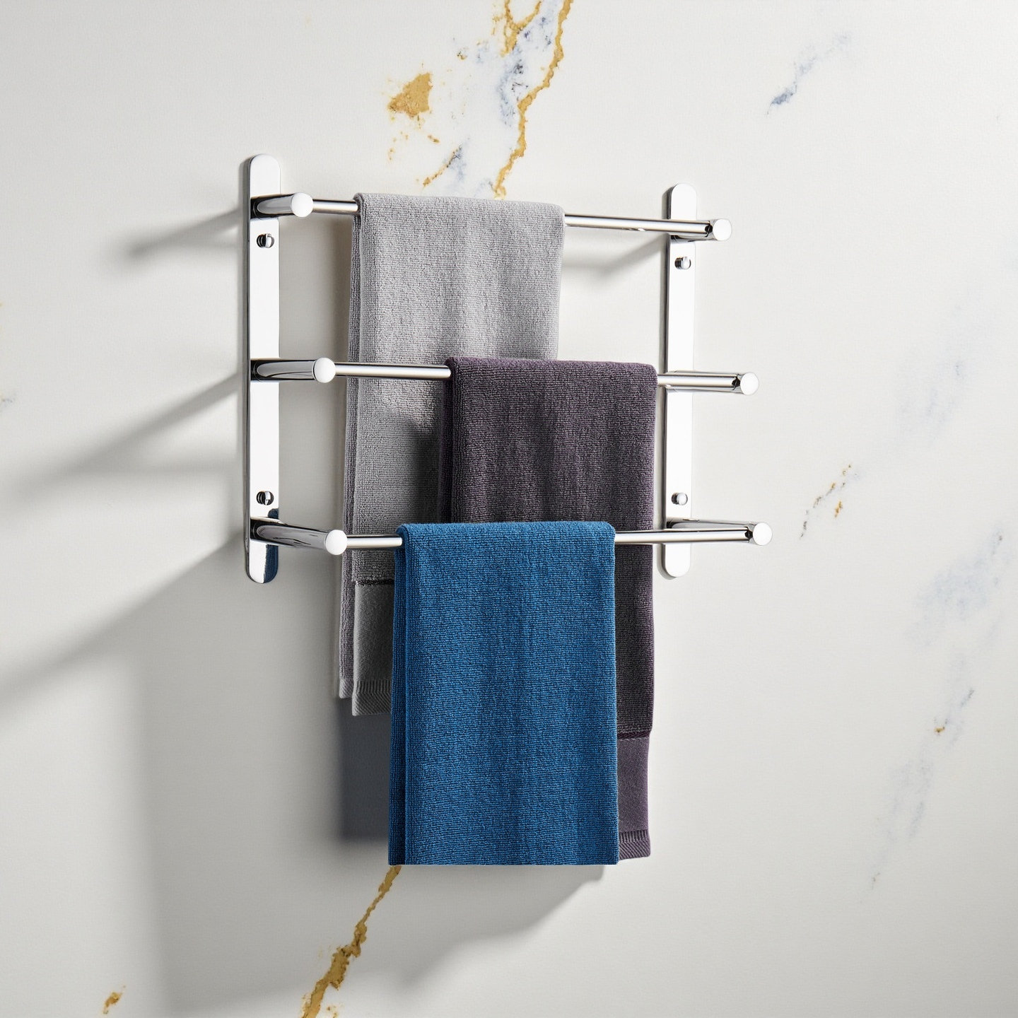 Leann Wall Whisperers 3-Tier Stainless Steel Towel Rack – Mirror ...