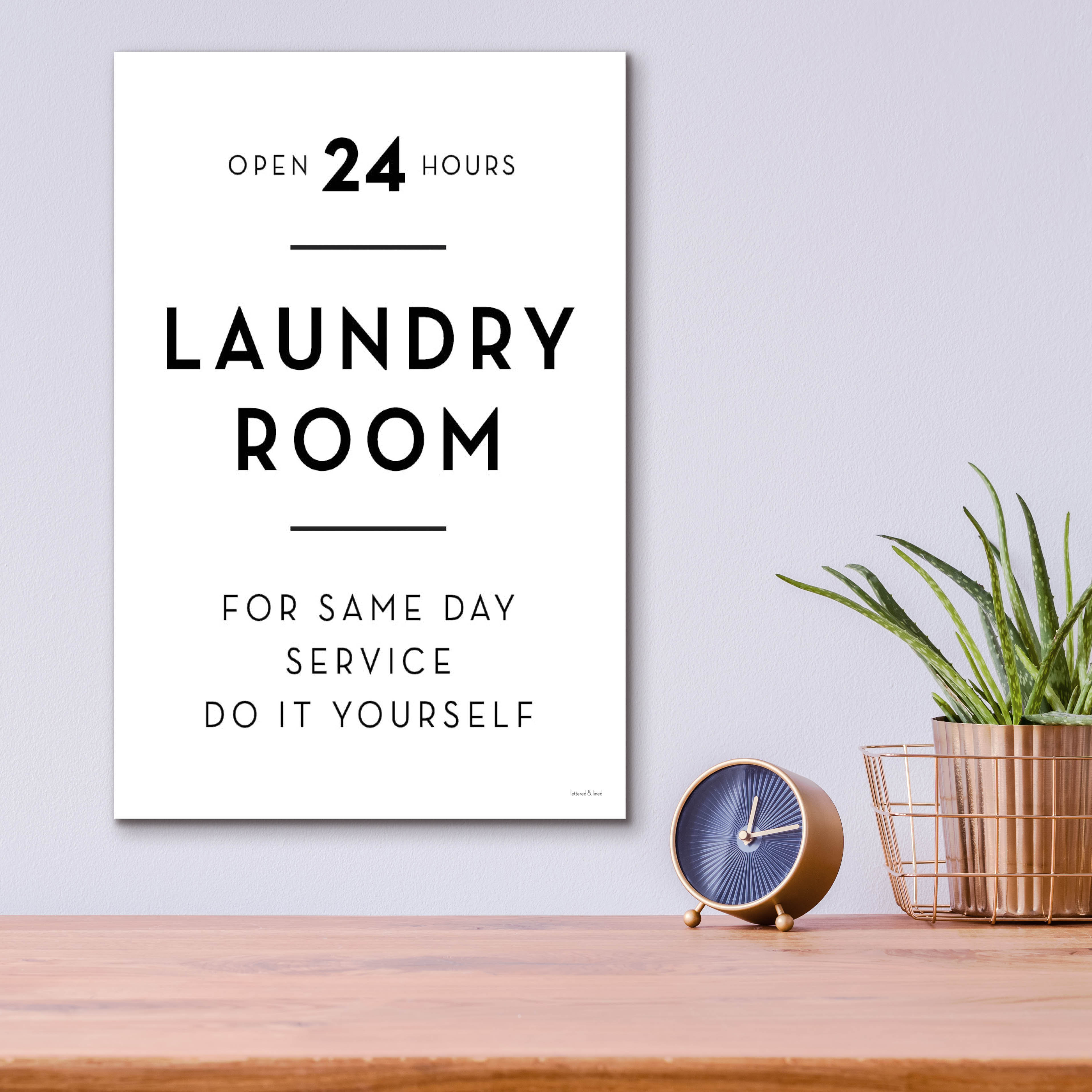 Epic Art 'Laundry Room 2' by Lettered & Lined Acrylic Glass Wall Art ...