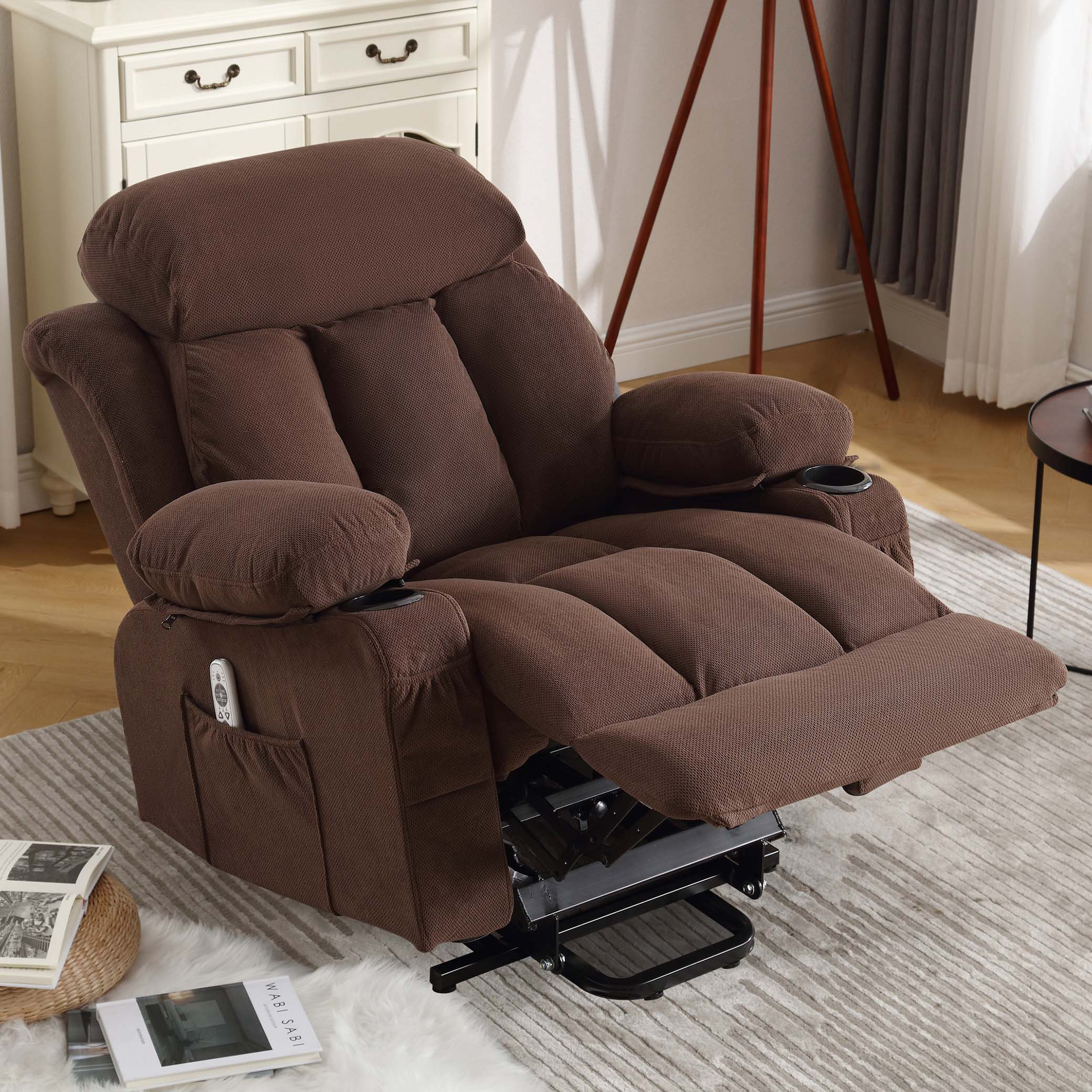 Latitude Run® Power Lift Recliner Chair with Heat and Massage Electric ...