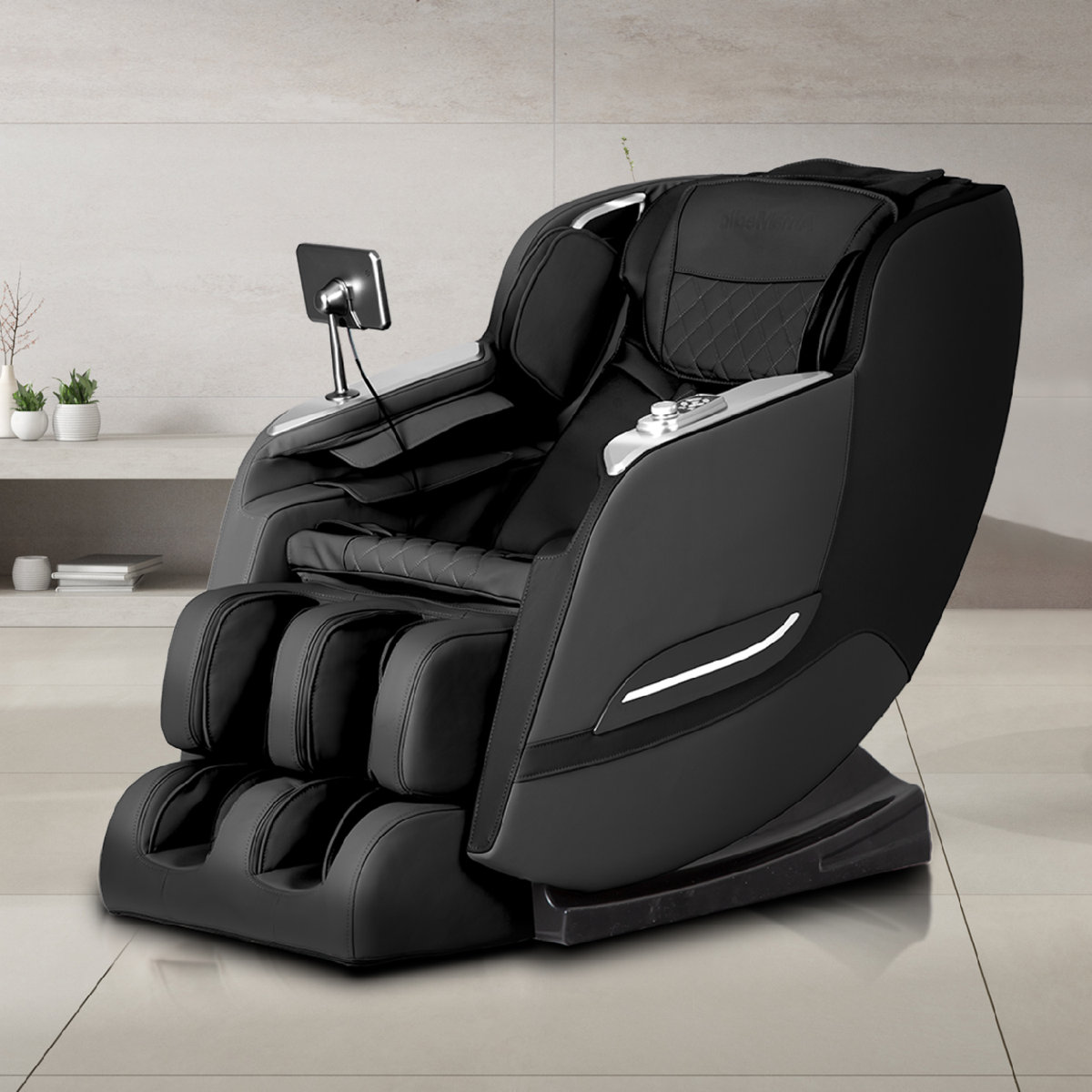 Inbox Zero Faux Leather Power Reclining Heated Massage Chair | Wayfair
