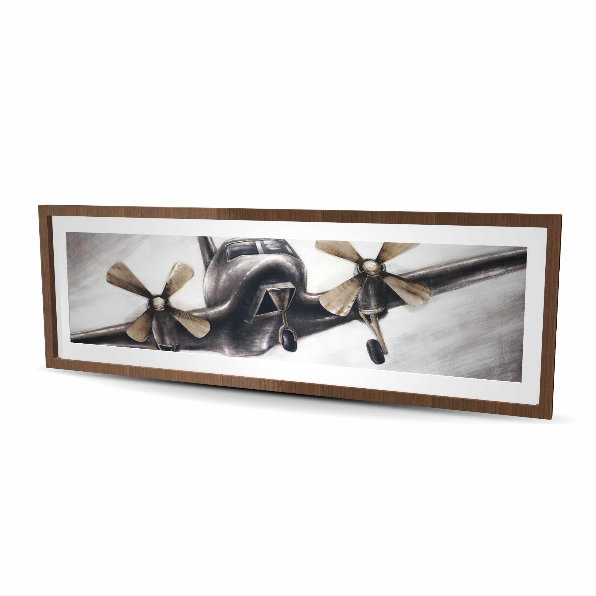 Lark Manor Vintage Airplane in Flight | Grey Aviation Framed Print ...