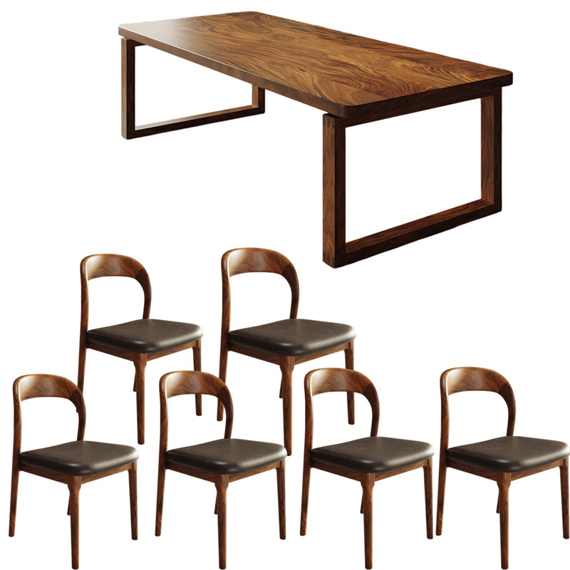 Greyleigh Simple Modern Home Dining Table Rectangular 70.86'' L x 31.49 ...