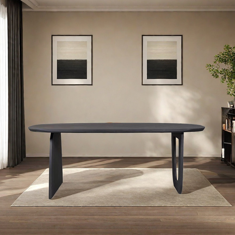 A Zoetic Home Simple Creative All Solid Wood Log Dining Table - Wayfair ...