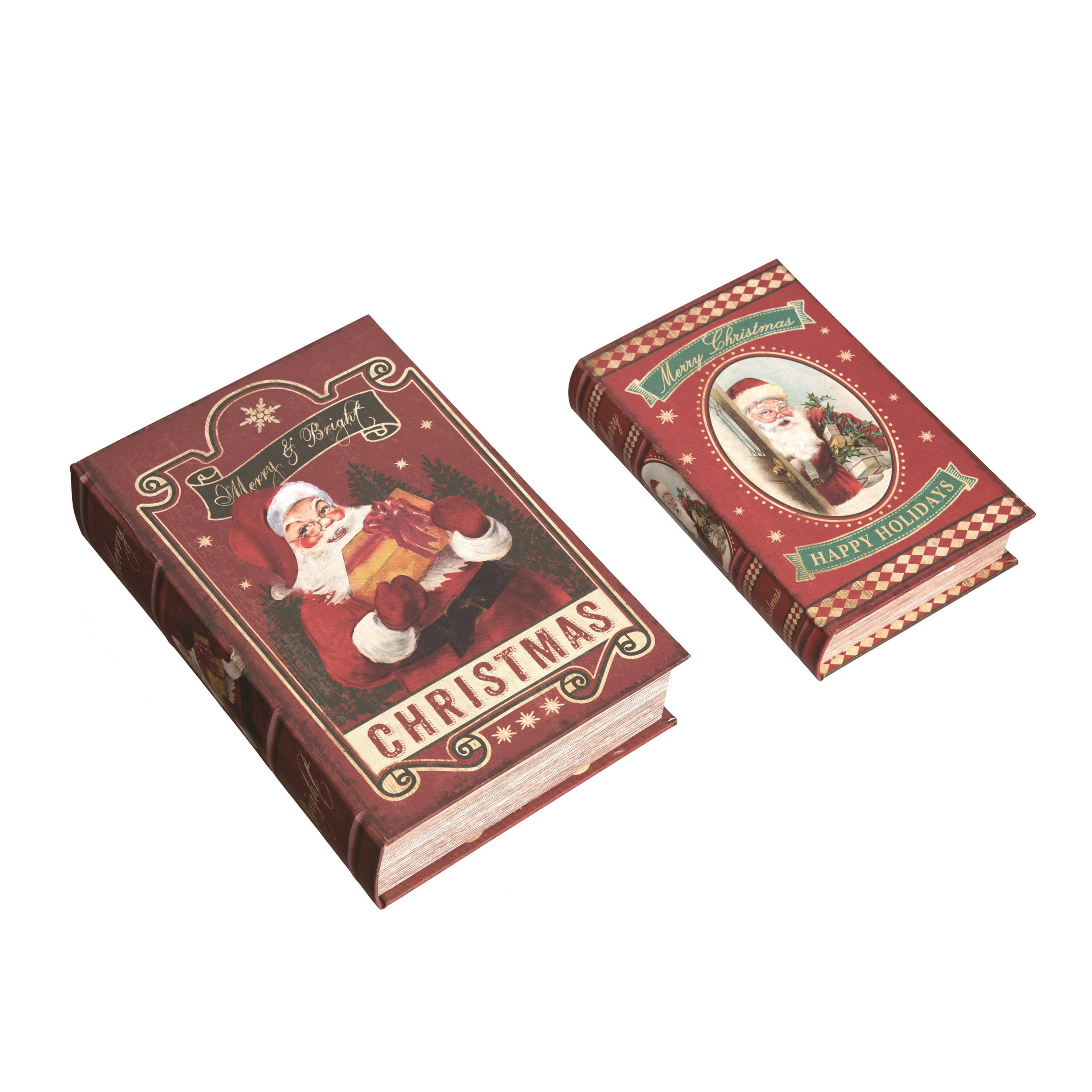 The Holiday Aisle® 2 Piece Wooden Book Box Set | Wayfair