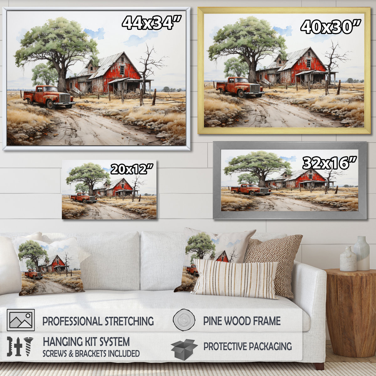 Rosalind Wheeler Farmhouse Homestead Legacy - Print on Canvas | Wayfair