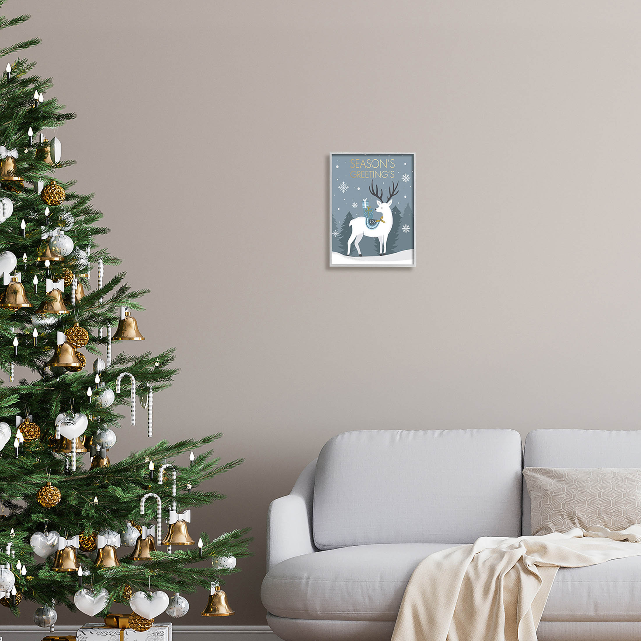 The Holiday Aisle® Season's Greetings Holiday Reindeer by Louise Allen ...