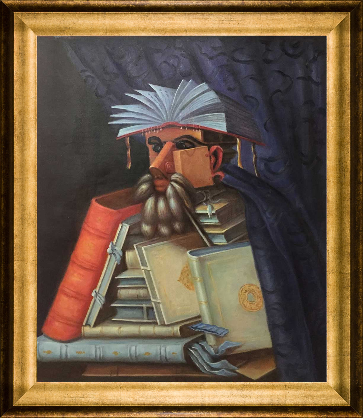 Wildon Home® La Pastiche The Librarian With Athenian Gold Frame, 25" X ...