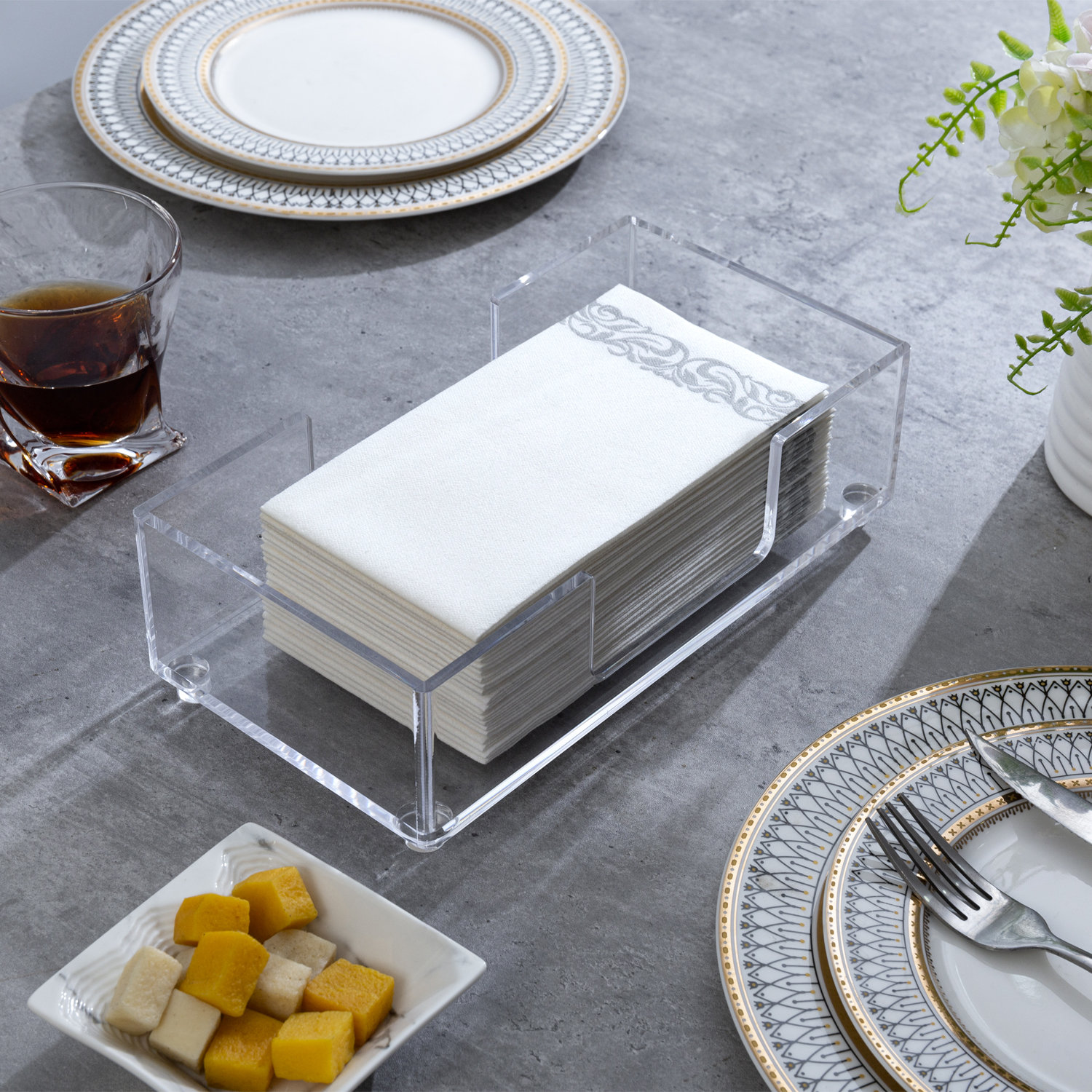 Wrought Studio™ Countertop Disposable Napkin Paper Towel Holder | Wayfair