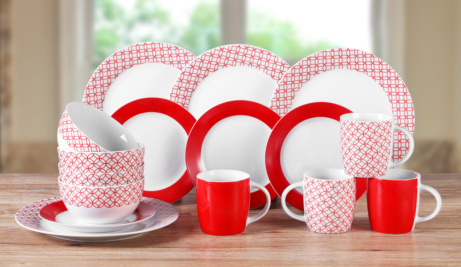Waterside Geo 16 Piece Dinnerware Set | Wayfair.co.uk