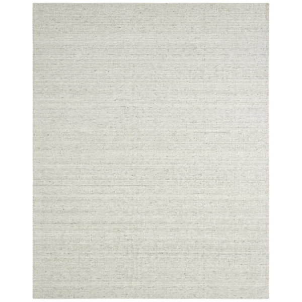 Hokku Designs Luxe Light Grey Wool Area Rug | Wayfair
