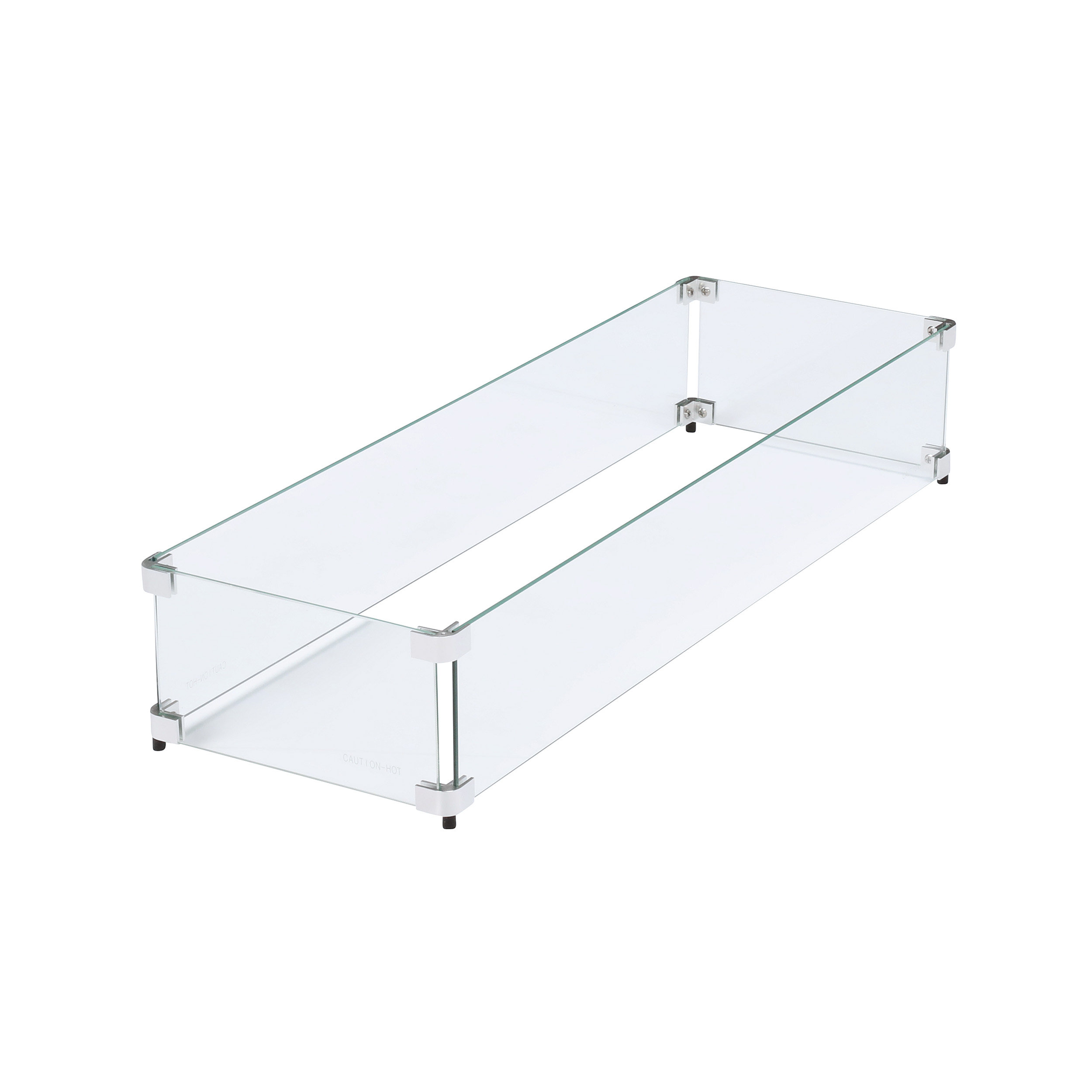 Celestial Fire Glass Rectangle Fire Pit Wind Guard & Reviews | Wayfair