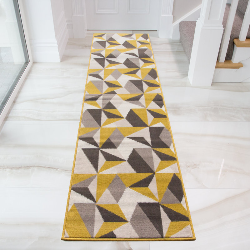 Fjørde & Co Kotka Machine Woven Ochre/Grey/Beige Indoor Rug & Reviews ...