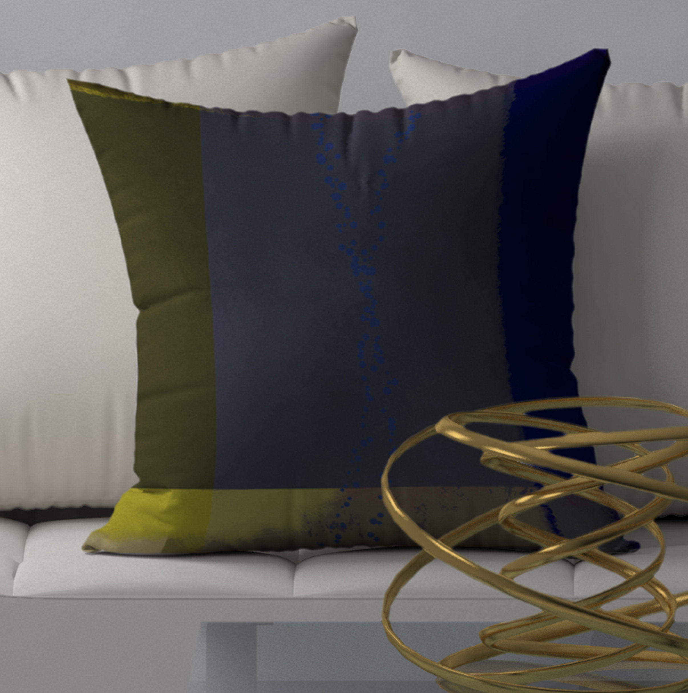 LeRoi Products Gaiana Shapely Glamorous Square Pillow Cover & Insert ...