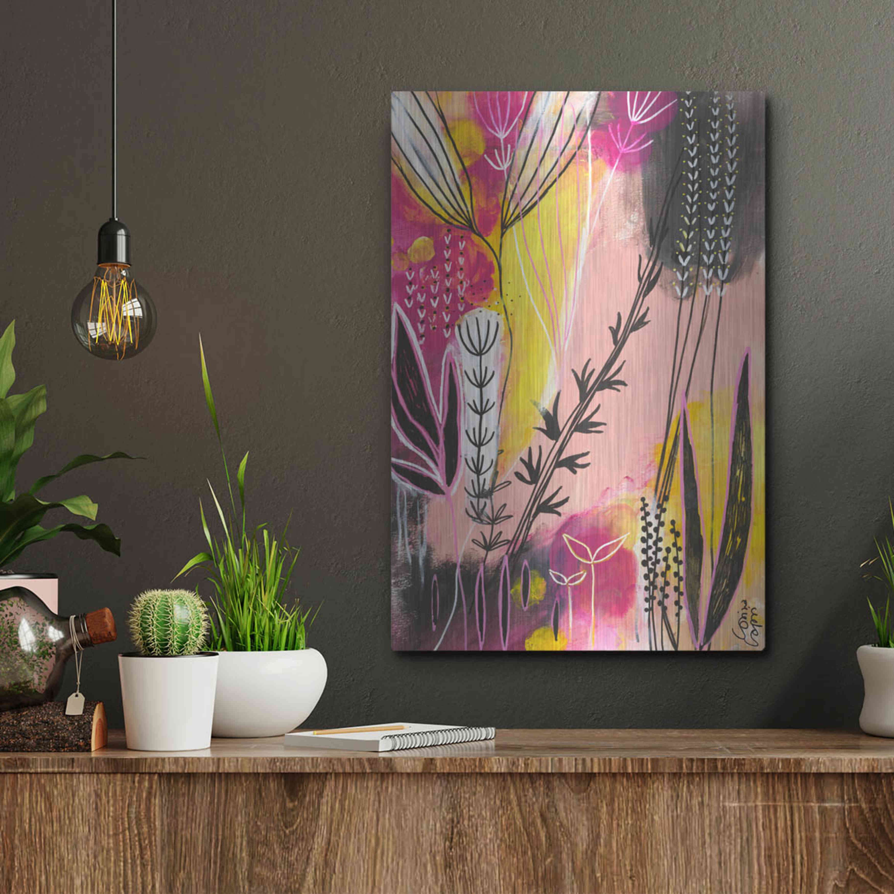 Red Barrel Studio® 'Spring in Pink by Corina Capri Metal Wall Art | Wayfair