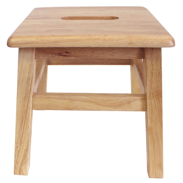 Millwood Pines Blount 12.25'' Tall 1 - Step Solid Wood Step Stool ...