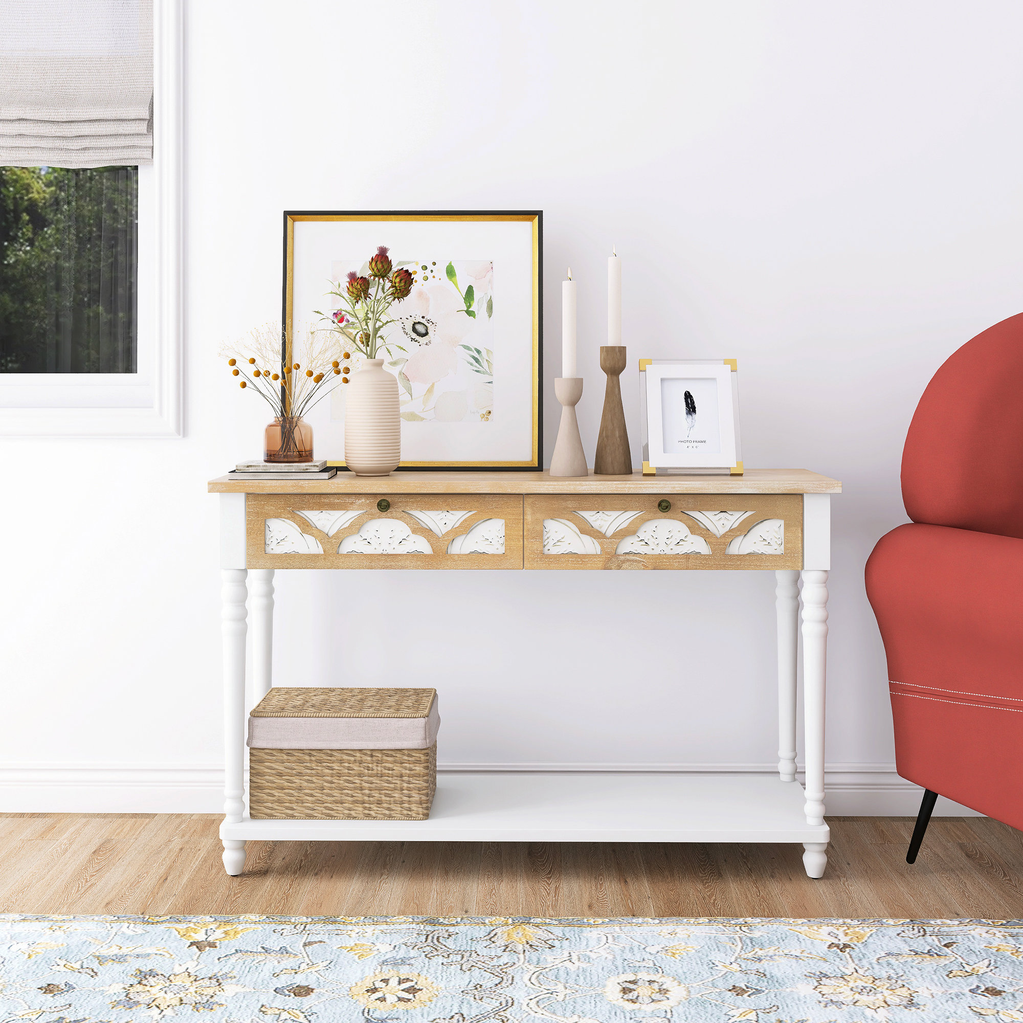 Alcott Hill 47.75" Console Table With 2 Drawers - Wayfair Canada