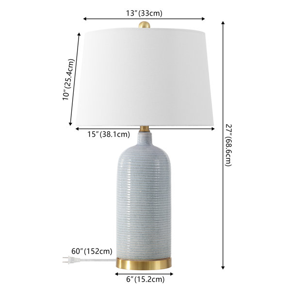 Sand & Stable™ Sevan 27" Blue/Gold Table Lamp & Reviews | Wayfair