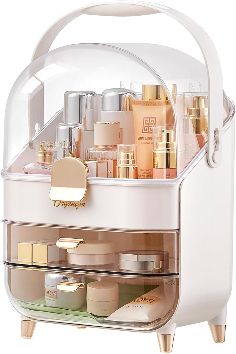 17 Stories Makeup Storage Organizer With Lid, Waterproof Cosmetics ...