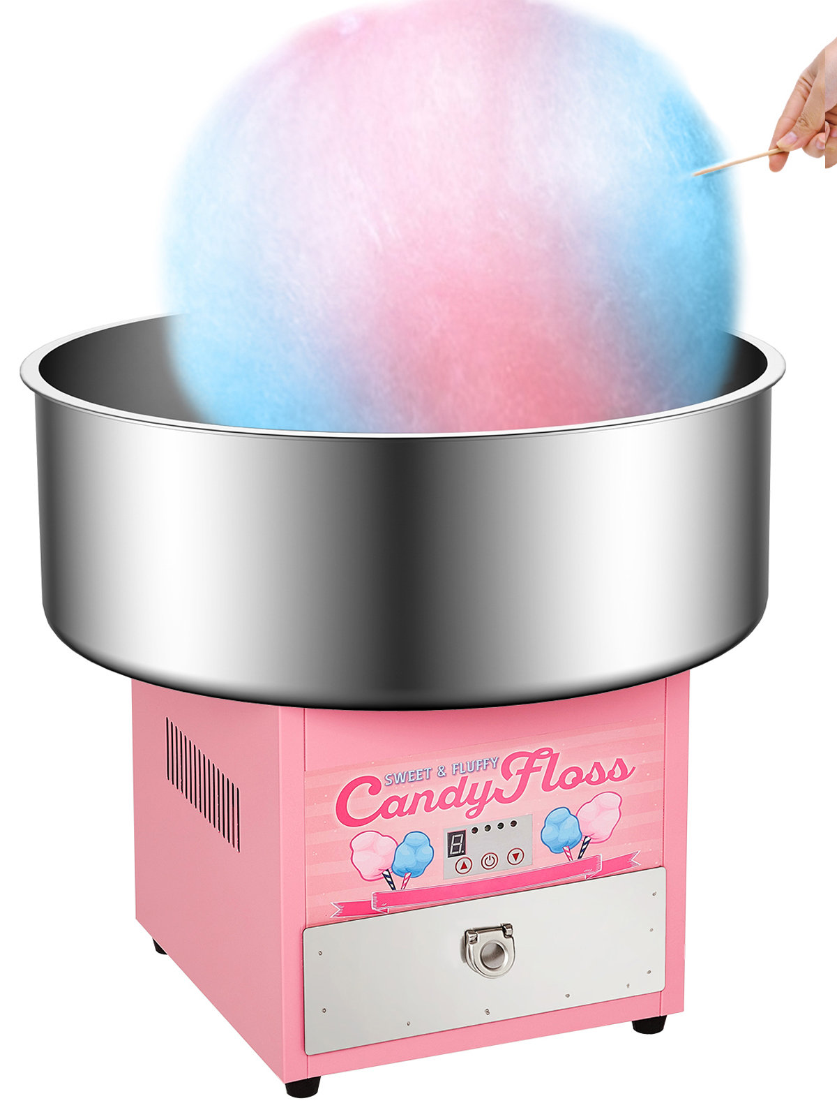 Goldensoil Cotton Candy Machine Commercial, Electric Cotton Candy Maker With 20 Inch Stainless ...