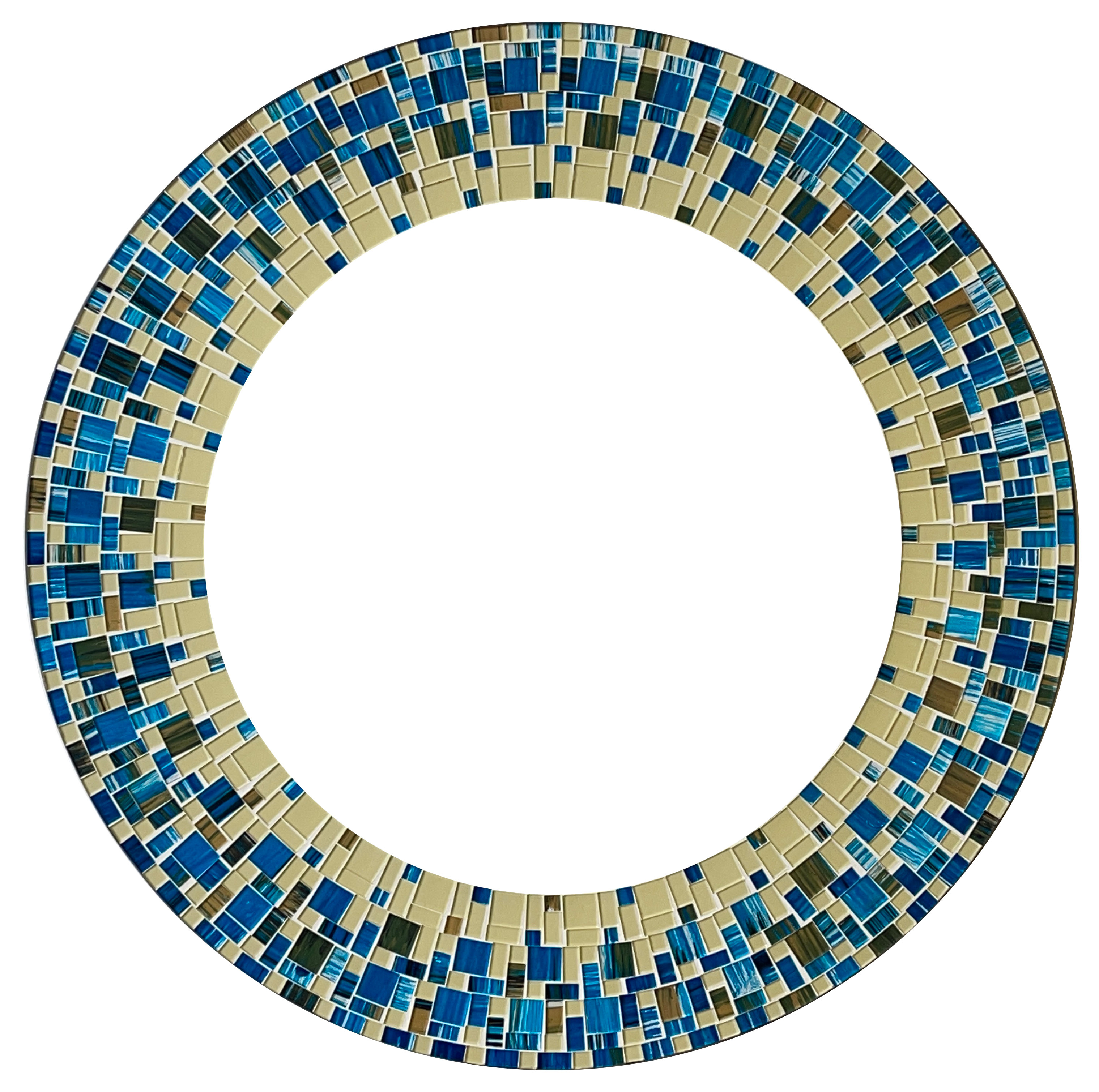 Bungalow Rose Zorigs Mosaic Mirror, Wall Art Décor – Handcrafted ...