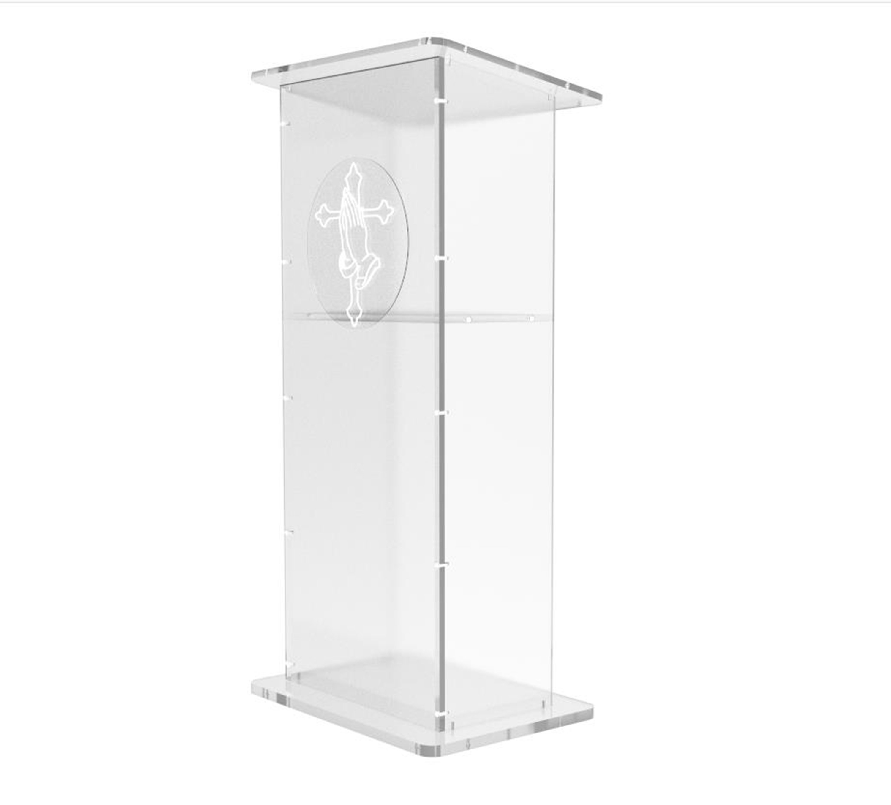 FixtureDisplays Clear Acrylic Lucite Podium Pulpit Lectern 45" Tall ...