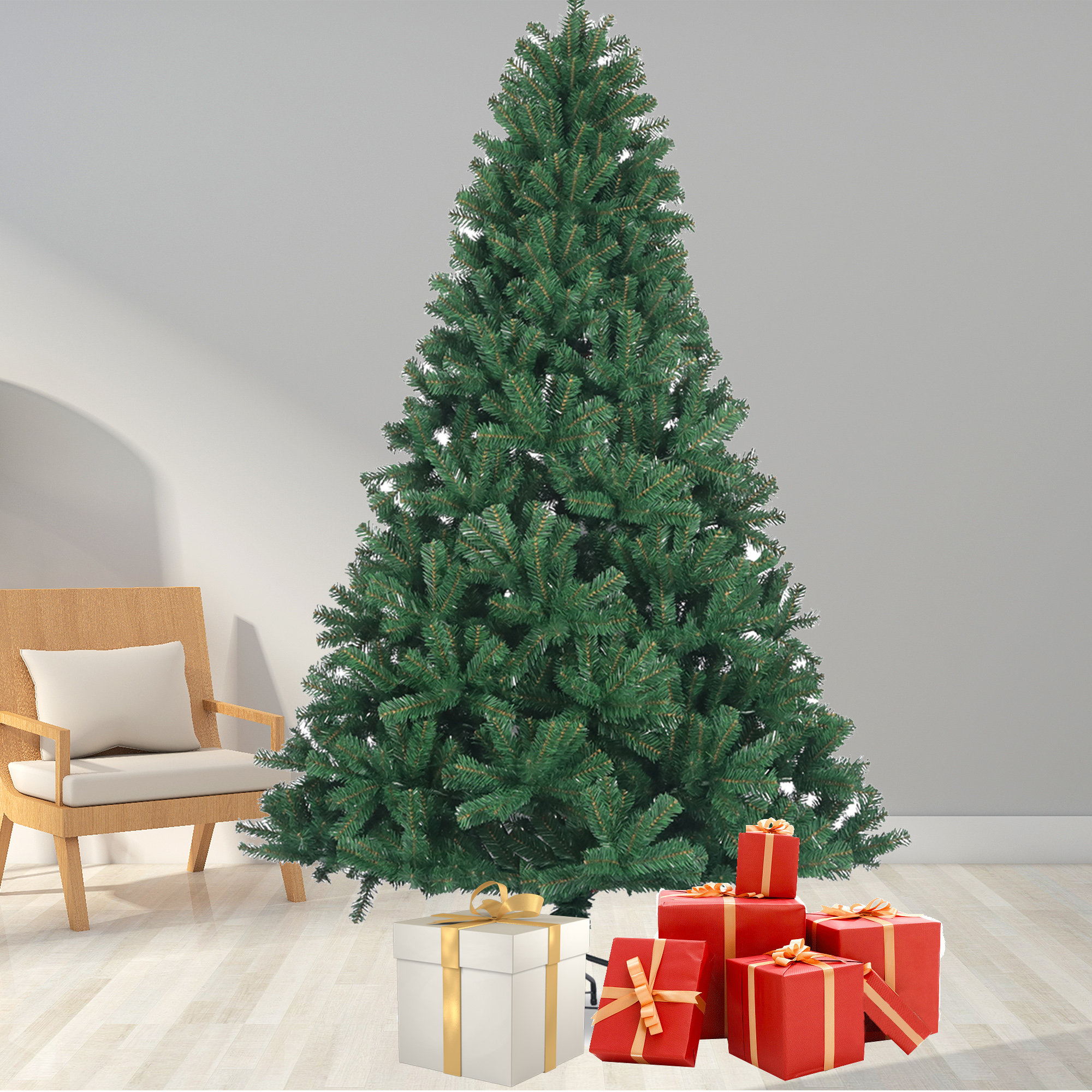 The Holiday Aisle® 7'6" H Green Pine Christmas Tree | Wayfair