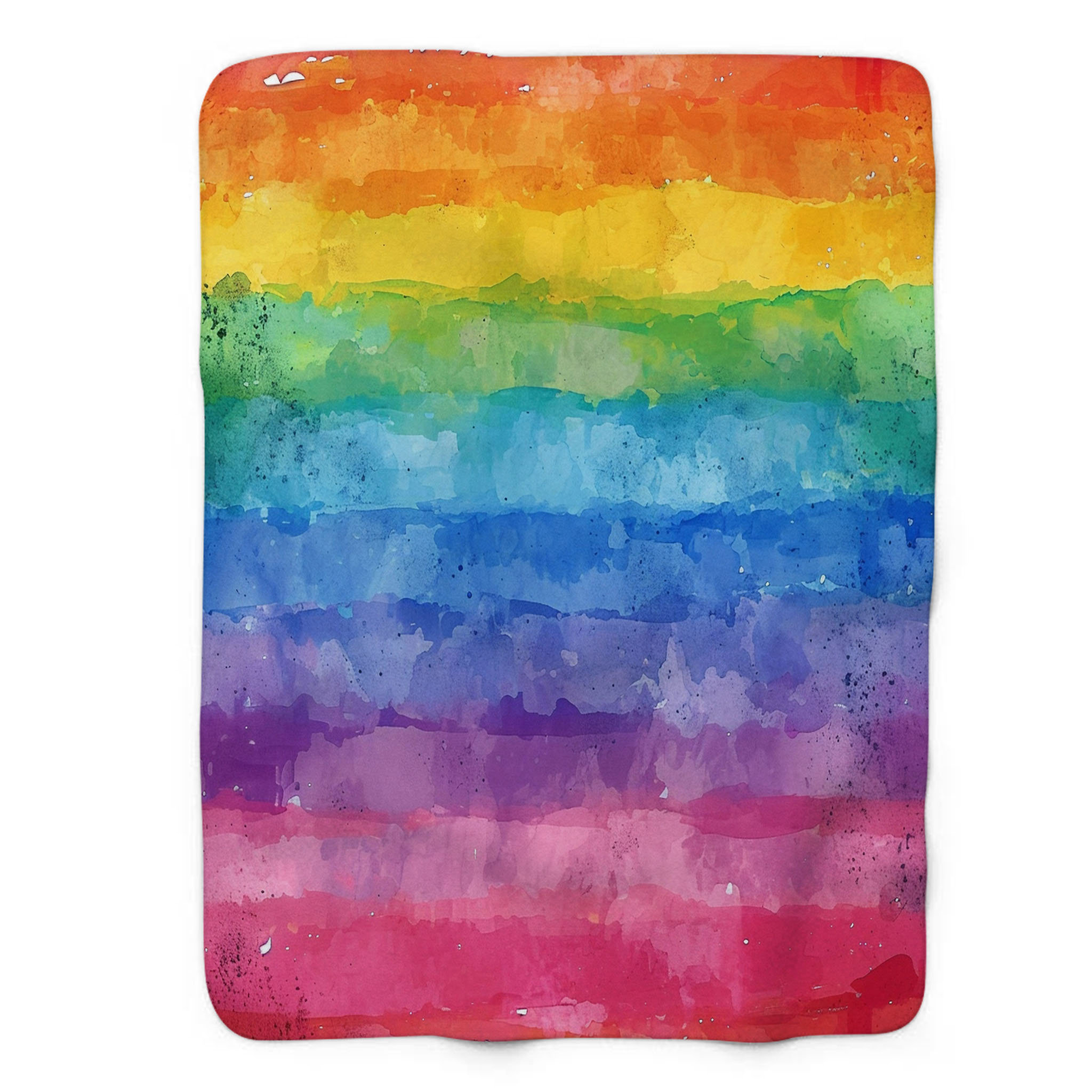 MentionedYou Rainbow Spectrum Journey - 1 Piece Premium Sherpa Blanket ...