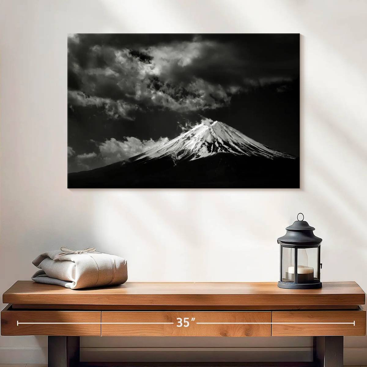 Millwood Pines Alvord Monochrome Mount Fuji | Wayfair