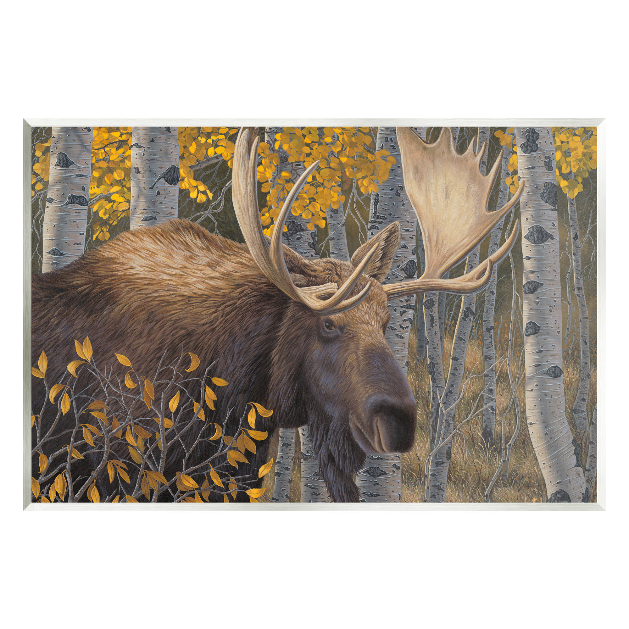 Stupell Industries Moose In Fall Foliage by Jeff Hoff | Wayfair