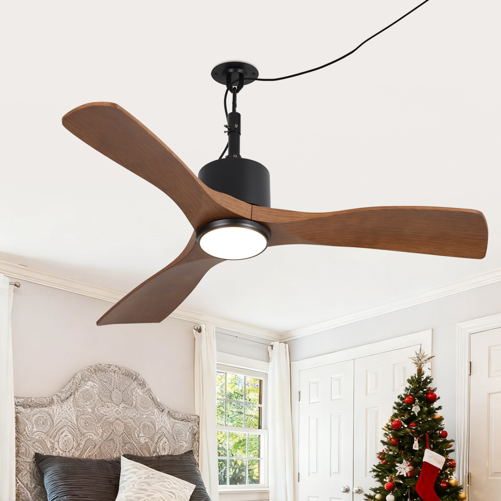 Wrought Studio™ 42" Wet Rated Outdoor Propeller Ceiling Fan with ...