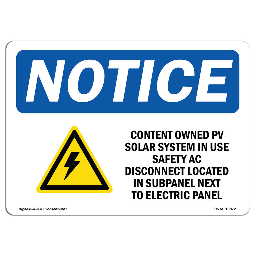 SignMission Customer Owned PV Solar System Sign with Symbol | Wayfair